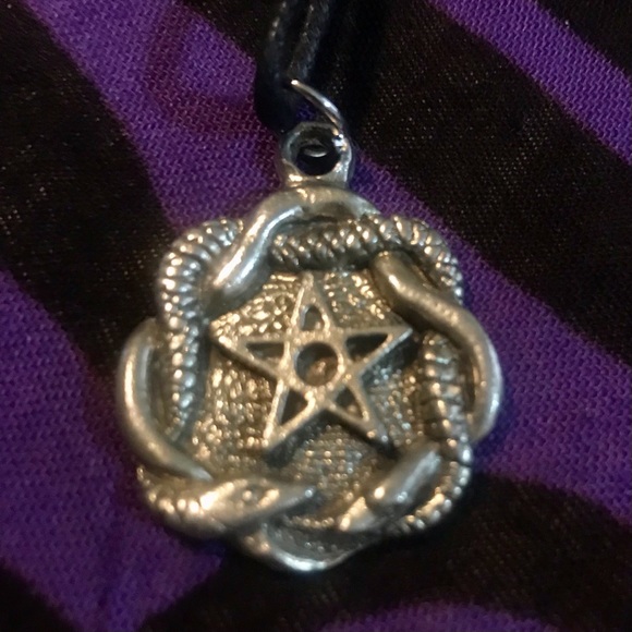 Jewelry | Snake Encircled Star Pentagram Pentacle Pewter | Poshmark